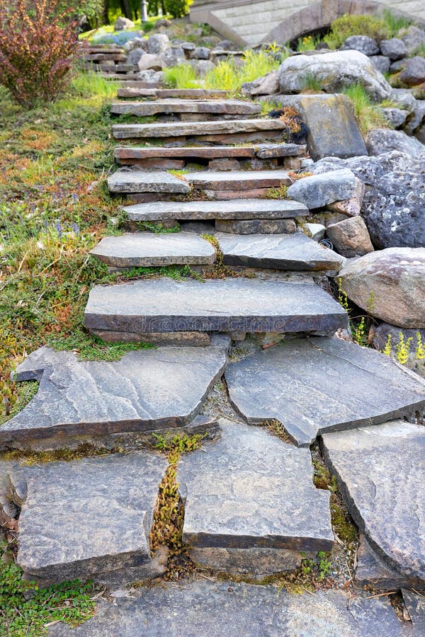 A Stepped Path of Coarse-grained Sandstone in the Park Climbs Up Past ...