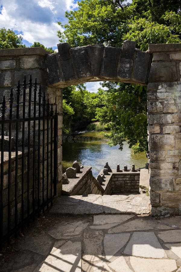 Path in the Park -green Trees and Walking Area Stock Image - Image of ...