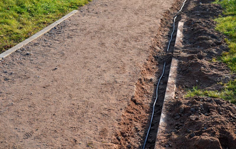 Connecting the Park Path and Sidewalk To the Asphalt Road Using a Strip ...