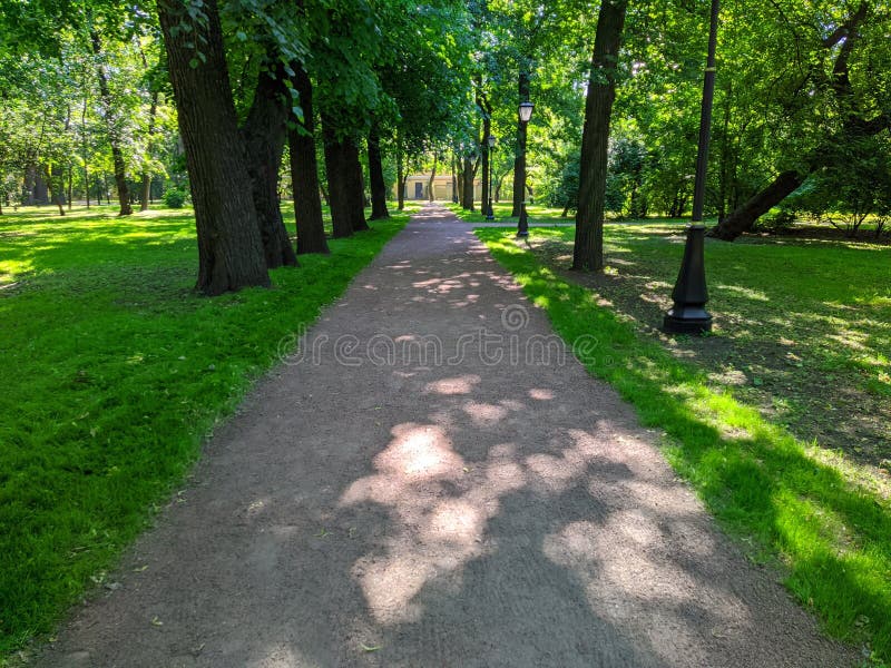 Path in the Park in the Summer during the Day Stock Photo - Image of ...