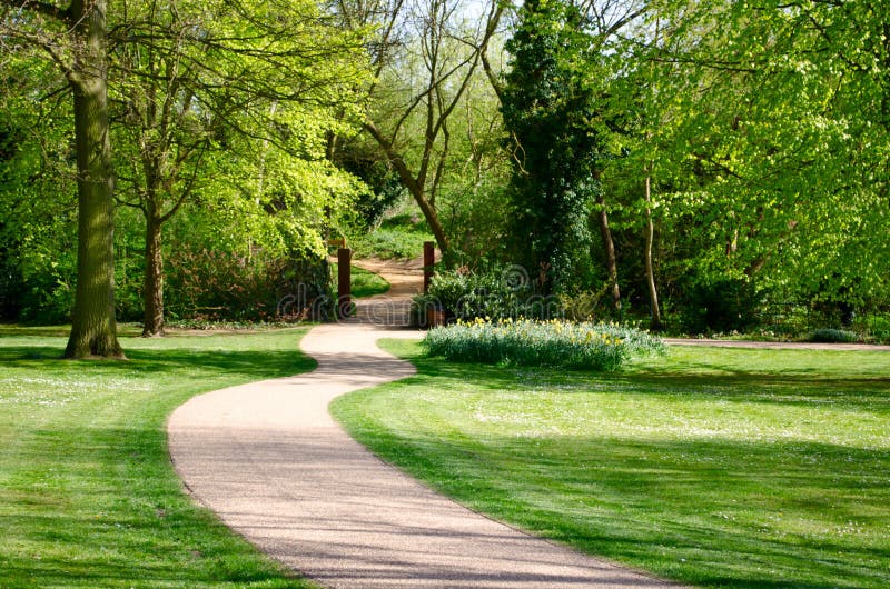Path into a park stock image. Image of gate, pathway - 30931989