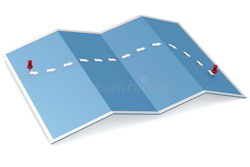 Path from point to point stock illustration. Illustration of concept ...