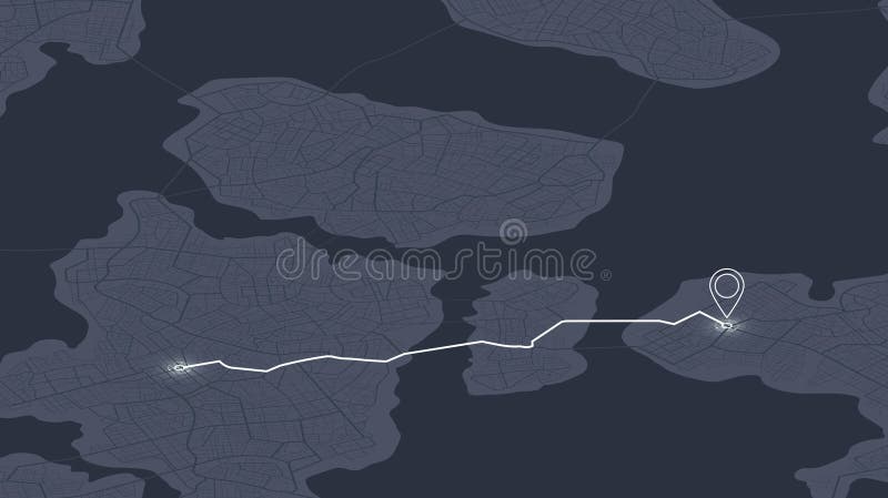 The Path from a Point To the Intended Goal, Destinations, Signs. Roads ...