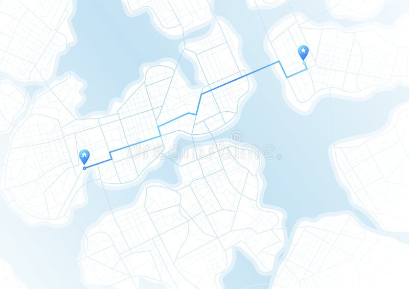 The Path from a Point To the Intended Goal, Destinations, Signs. Roads ...