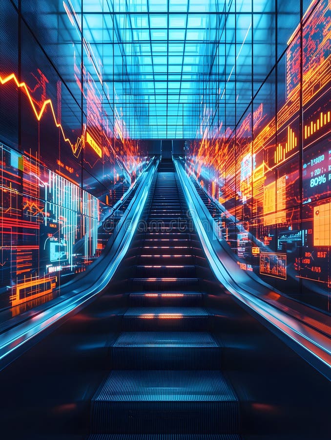 Path of Progress Leading Upward in a Modern Business Environment ...