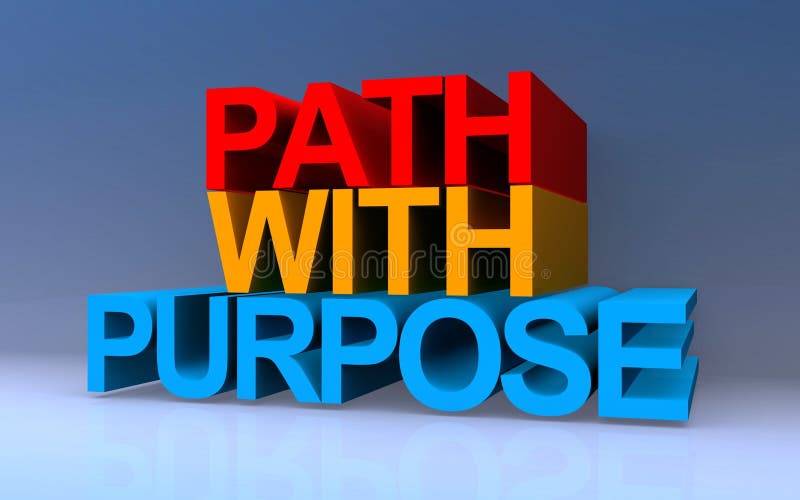 Path with purpose on blue stock illustration. Illustration of number ...