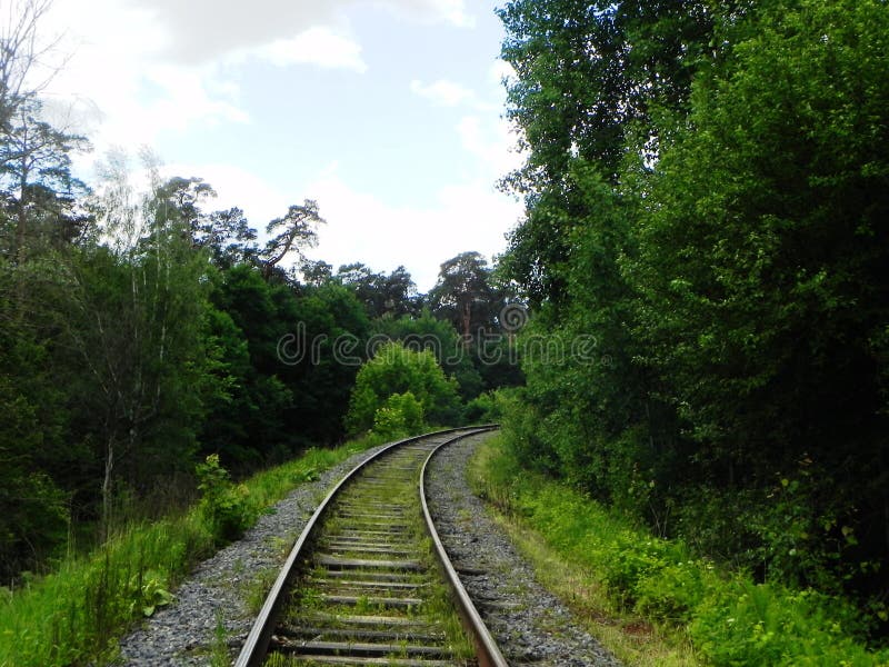 The Path of the Railway. the Railway Passes through Beautiful ...