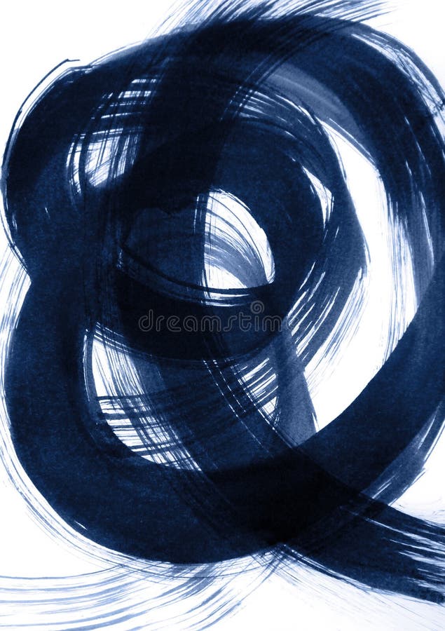 Path of Reflection on the Sheet Format with a Wide Brush. Calligraphy ...