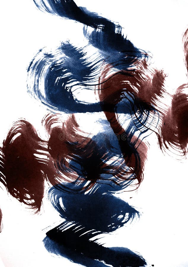 Path of Reflection on the Sheet Format with a Wide Brush. Calligraphy ...