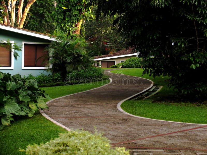 Path on a resort stock photo. Image of summer, masion, room - 192898