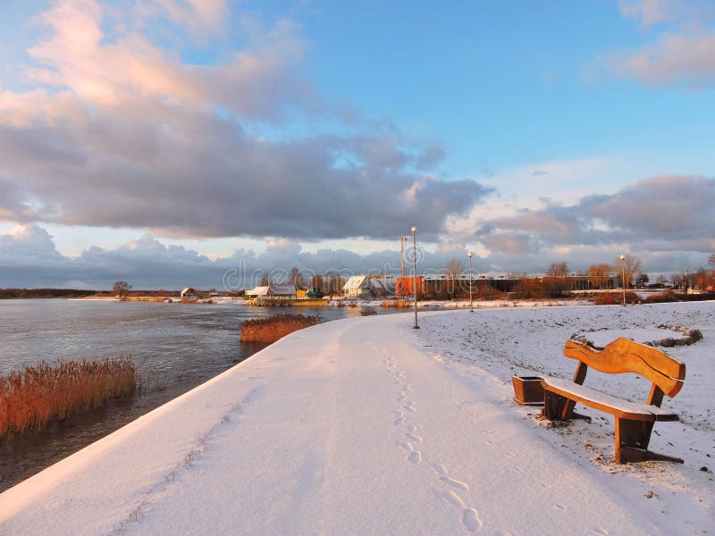 Rusne Island and River Skirvyte, Lithuania Stock Photo - Image of ...