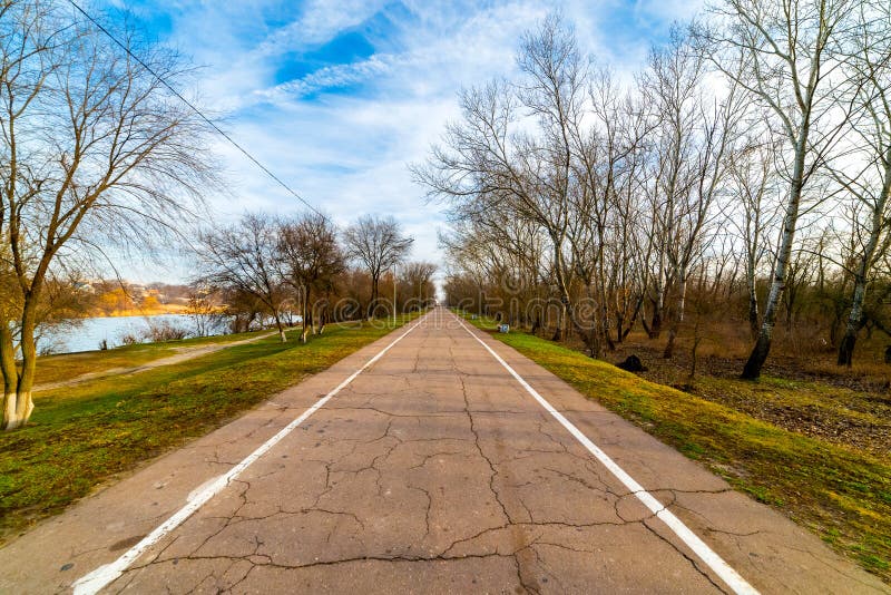 Path or Road Along the River Bank Stock Photo - Image of landscape ...
