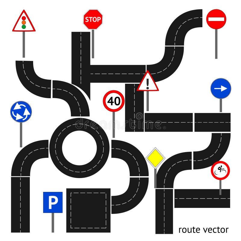 Path with road signs stock illustration. Illustration of guide - 30214967