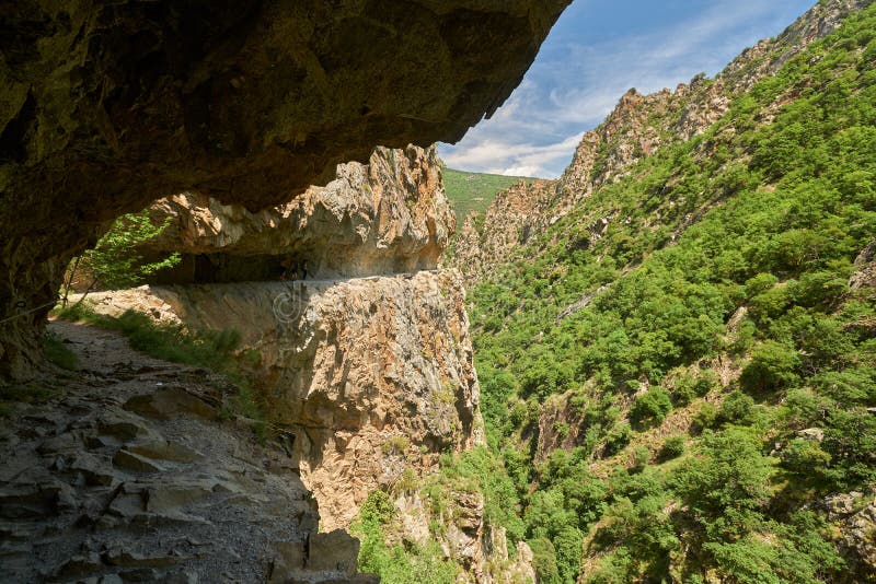Path between Rocks on a Mountain in a Valley Stock Photo - Image of ...