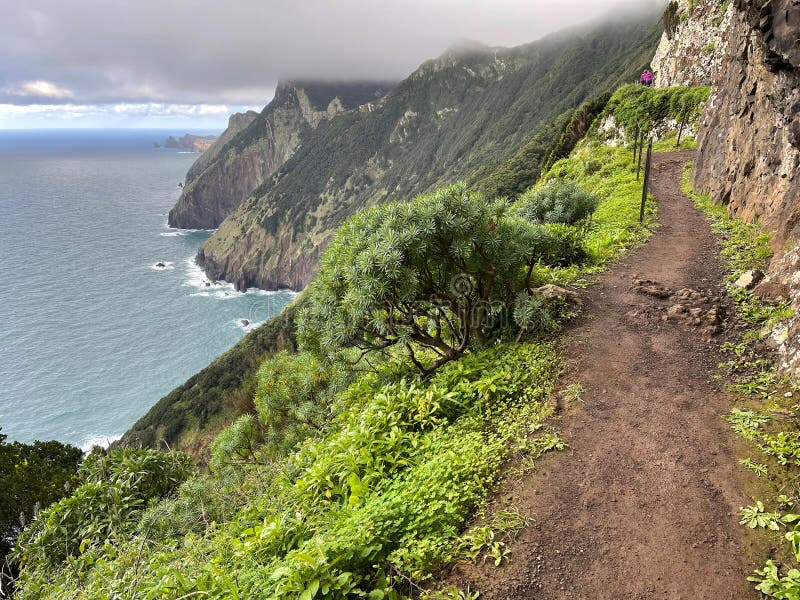 Path in the Rocks Over the Ocean Stock Photo - Image of mountains ...