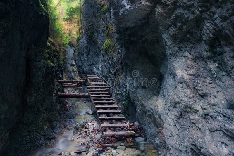 Path through rocky canyon stock photo. Image of river - 84431922