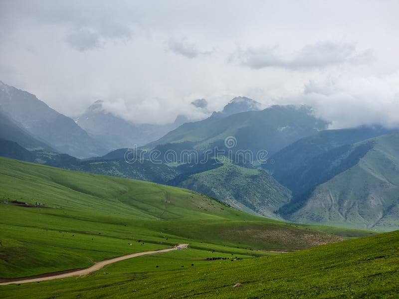 The trail to the mountains stock image. Image of green - 330997925