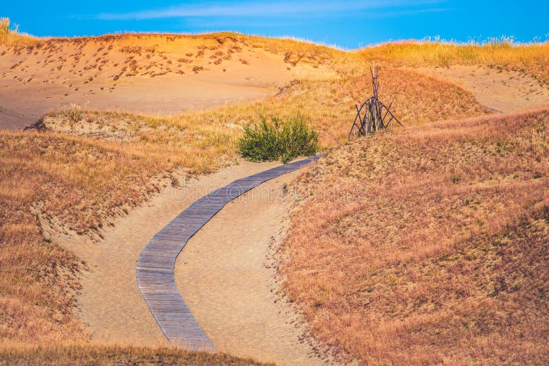 Path through sand stock photo. Image of beautiful, landscape - 64298366