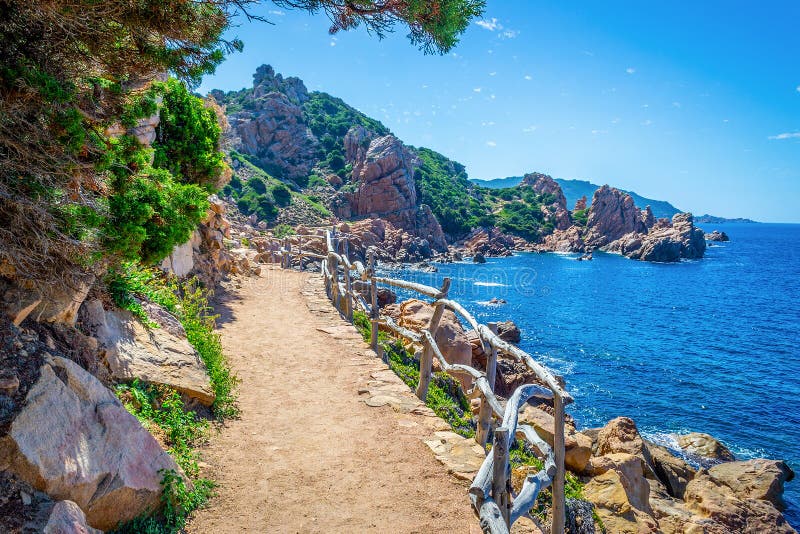 Path by the Sea in Costa Paradiso Stock Photo - Image of dirt, blue ...