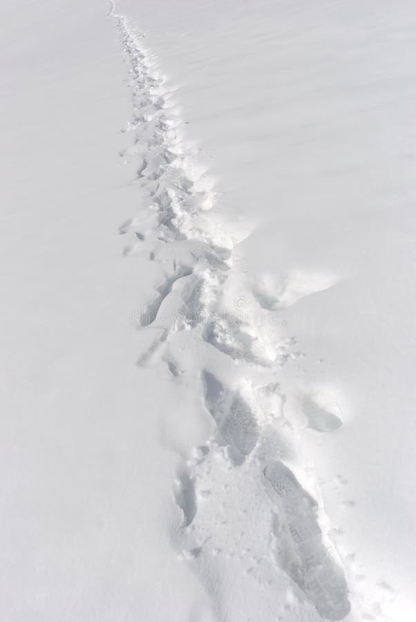 Path through snow stock image. Image of pathway, footmarks - 14384837