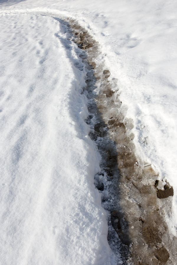 Path in the Snow on the Nature Stock Photo - Image of shine, fine ...
