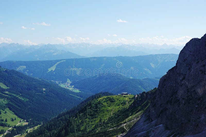 A Path through Steigl Pass in the Austrian Alps Stock Photo - Image of ...