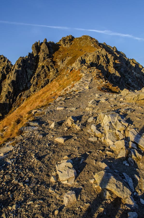 Path on summit stock photo. Image of nature, path, tatry - 48673478