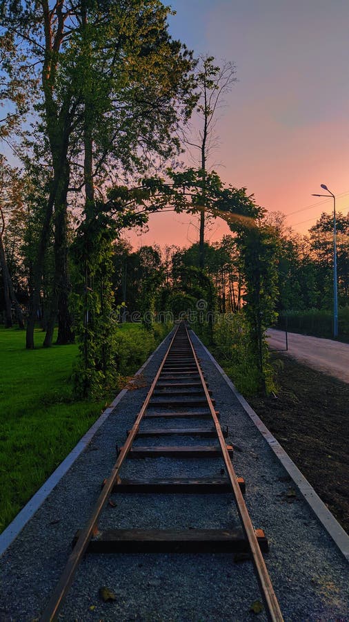 Path into sunset stock image. Image of waterway, dusk - 204293285