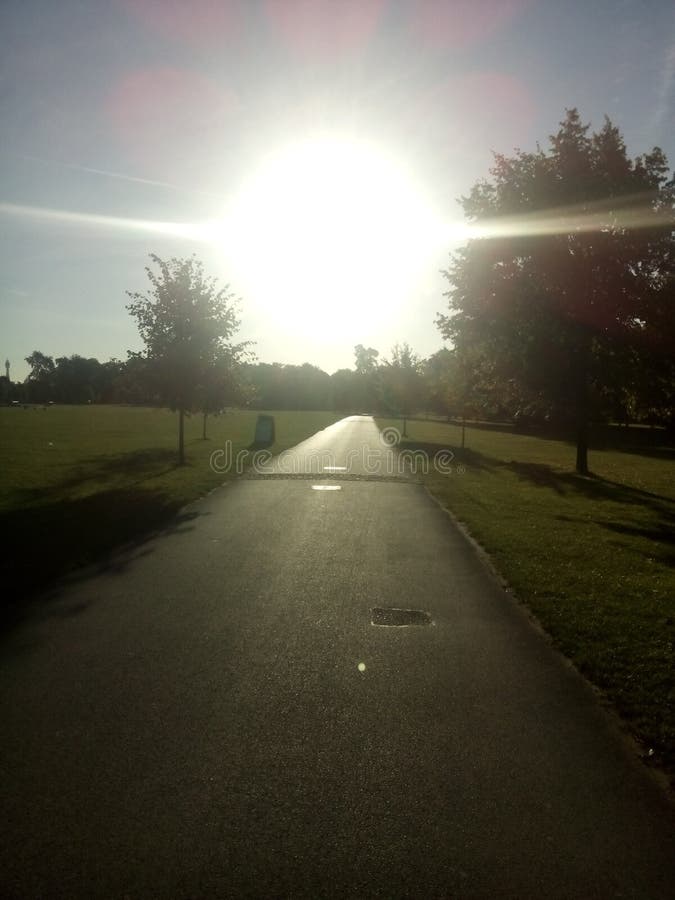 Path stock photo. Image of sunrise, tarmac, park, sunshine - 99355670
