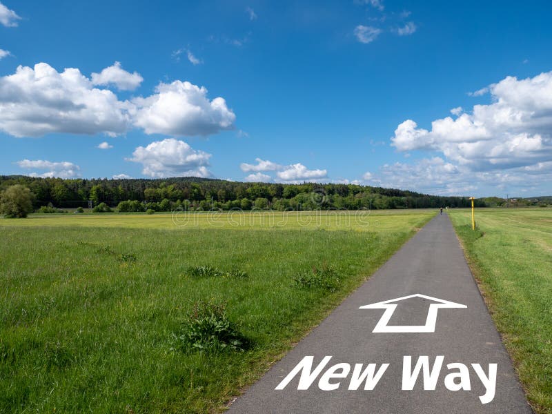 Path with Text and Arrow New Way Stock Image - Image of corona ...