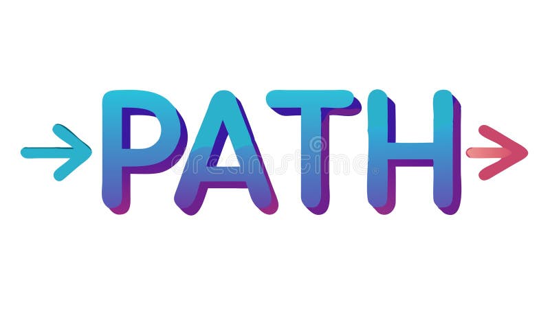 Path Text Icon for Direction and Forward Movement, Vector Design ...