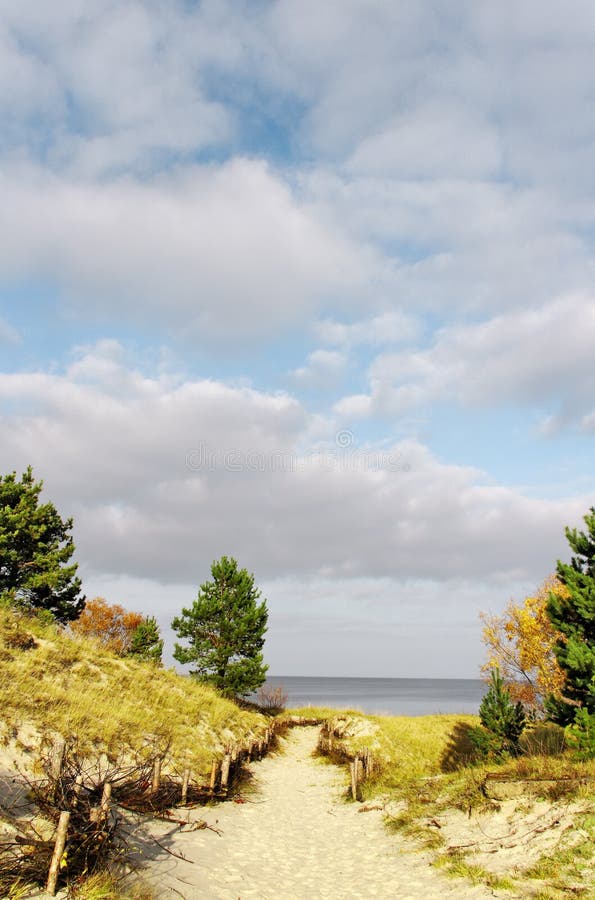Path to the beach. stock image. Image of blue, dunes - 22840073