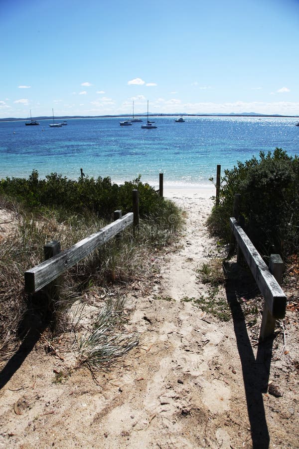 Path to the beach stock image. Image of coastline, outdoors - 89679251