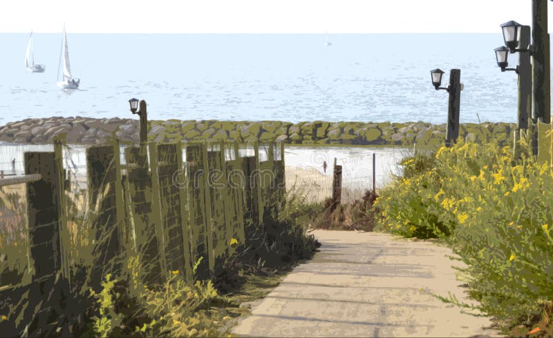 Path To Beach Stock Illustrations – 454 Path To Beach Stock ...