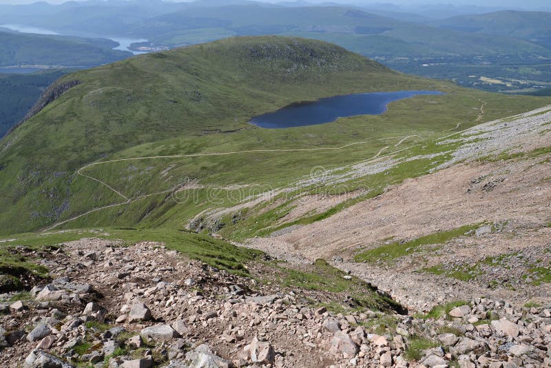 Path To the Ben Nevis Summit Stock Image - Image of green, idyllic ...