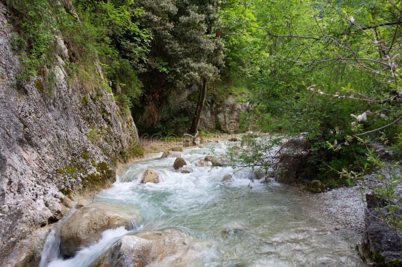 Gole del Salinello stock photo. Image of park, channel - 289474932