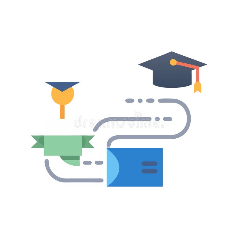 Path To Graduation Flat Design Education Success Concept Stock Image ...
