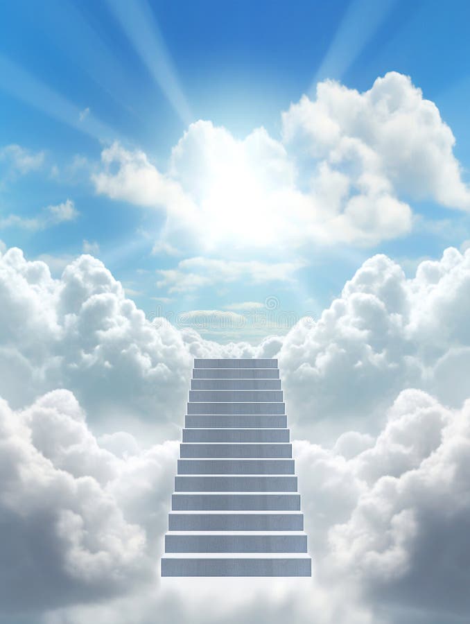 Path To Heaven, the Concept of Enlightenment or Knowledge of Faith in God, Generative Ai Stock ...