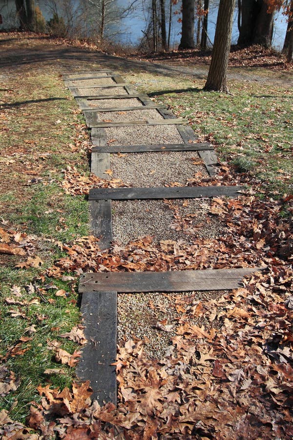 Path to Lake stock image. Image of pebble, walkway, wood - 36675321