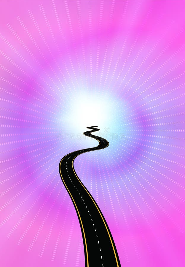 Path to light stock illustration. Illustration of back - 19436112