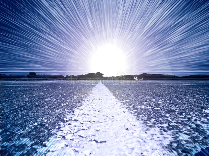 Path to light stock illustration. Illustration of back - 19436112