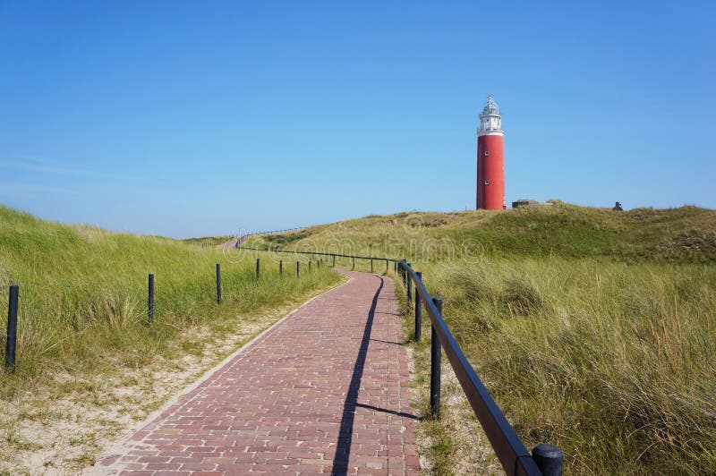 The Path To the Lighthouse by the Sea Stock Image - Image of sides ...