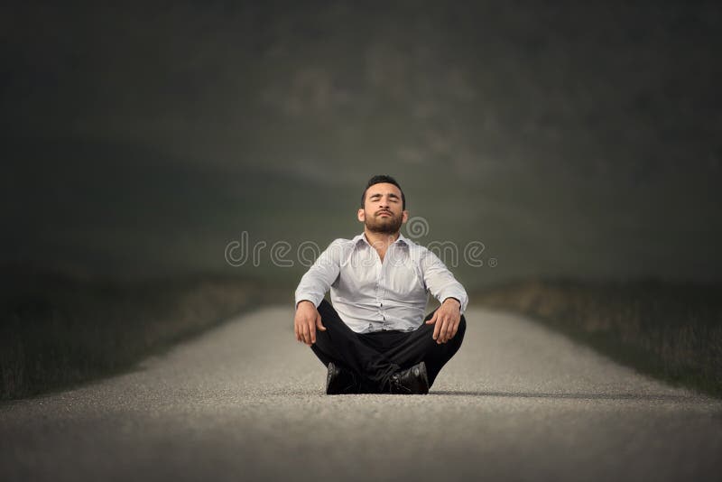 Path to Meditation stock photo. Image of sitting, outside - 123514214