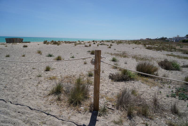 Path To the Mediterranean Beach with Sunshine and Sky Stock Photo ...