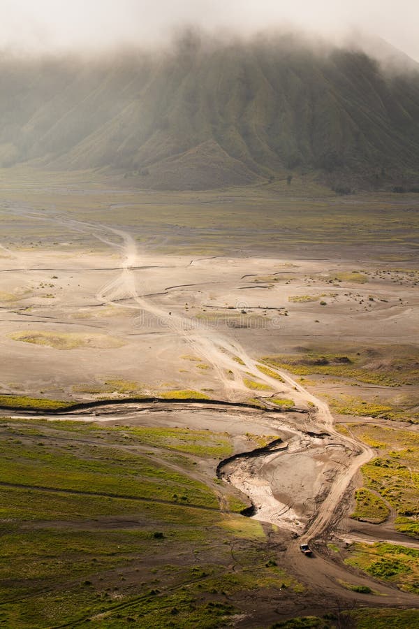Path To Mount Bromo Volcano, East Java, Indonesia Stock Illustration - Illustration of outdoor ...