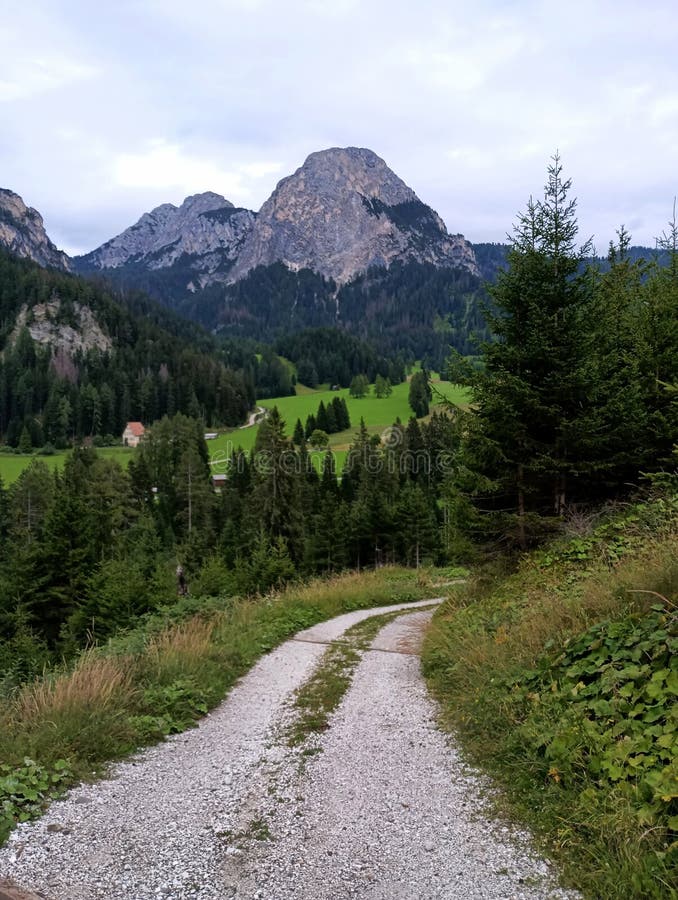 Path to Mount Lungo stock image. Image of peaks, dolomites - 294281179