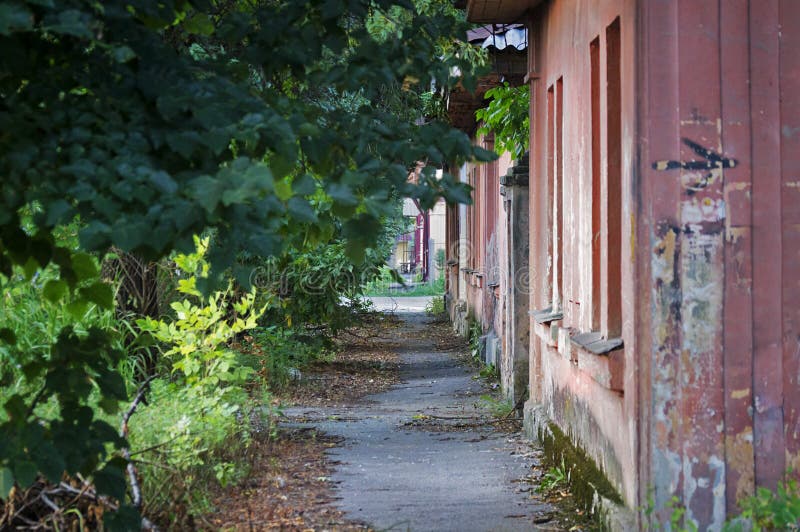 Path to the Past stock image. Image of light, town, abandoned - 99582593