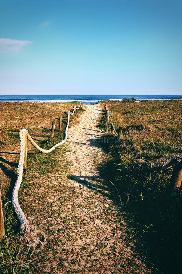 Path to the sea stock photo. Image of reflection, horizon - 284505538