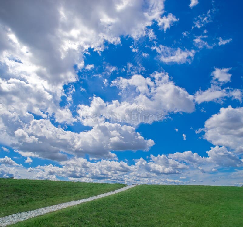 Field with cirrus clouds stock photo. Image of outdoors - 2046424