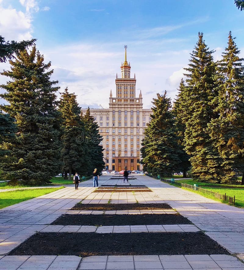 Beautiful Soviet Architecture of Building with Balcony, Built in Time ...